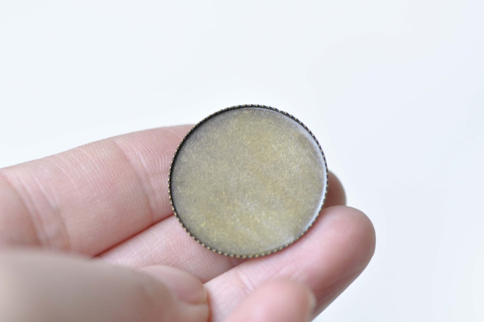 Antique Bronze Brooch Back Base Sawtooth Edge Bezel Setting Match 20mm ...