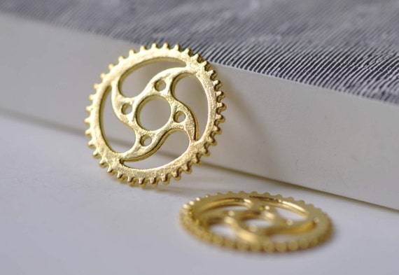 Gold Gearwheel Connectors Mechanical Watch Parts Pendants 23mm - Etsy