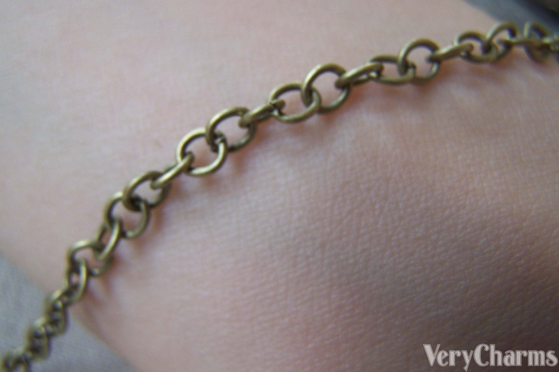 16 Ft 5m of Antique Bronze Steel Round Cable Link Chain | Etsy