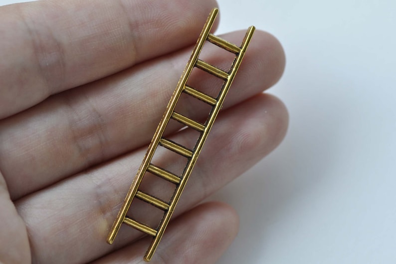 10 Pcs of Antique Gold Ladder Pendant Charms 10x51mm A8606 | Etsy