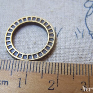Antique Bronze Textured Circle Rings 19mm Set of 20 A4817 - Etsy