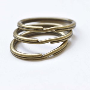 10 Pcs of Antique Bronze Oval Key Rings 28x36mm A8492 - Etsy