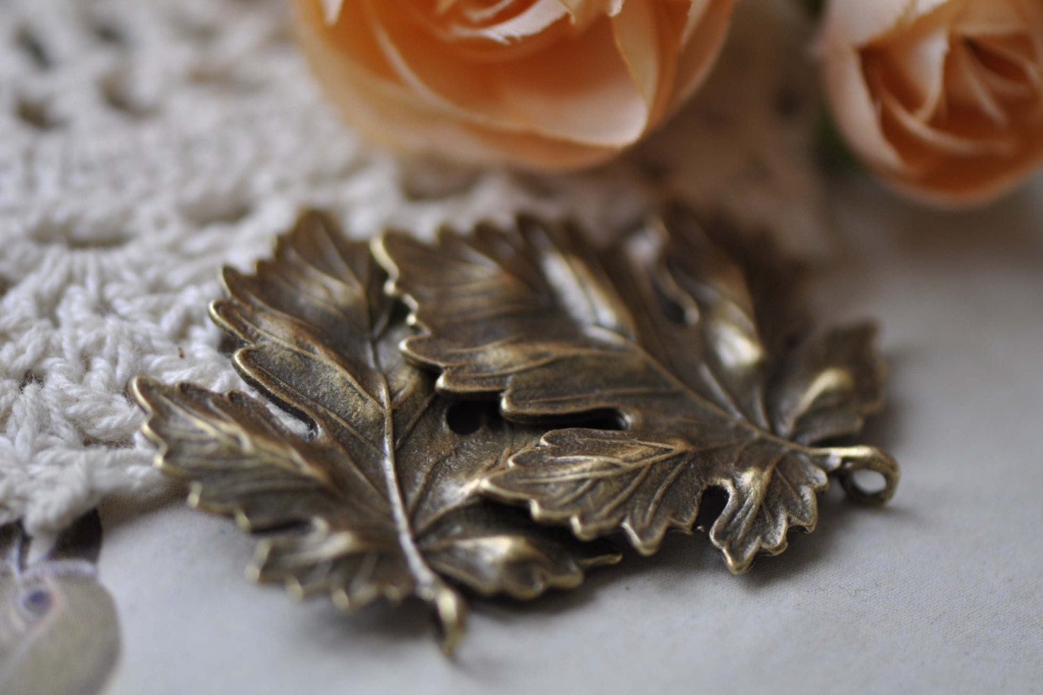 Maple Leaf Charms Antique Bronze Pendants 35x37mm Set of 5 Pcs - Etsy