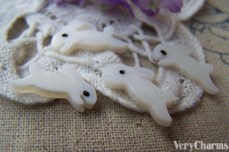5 Pcs of Natural Sea Shell Lovely Rabbit Beads 8x15mm A2679 - Etsy
