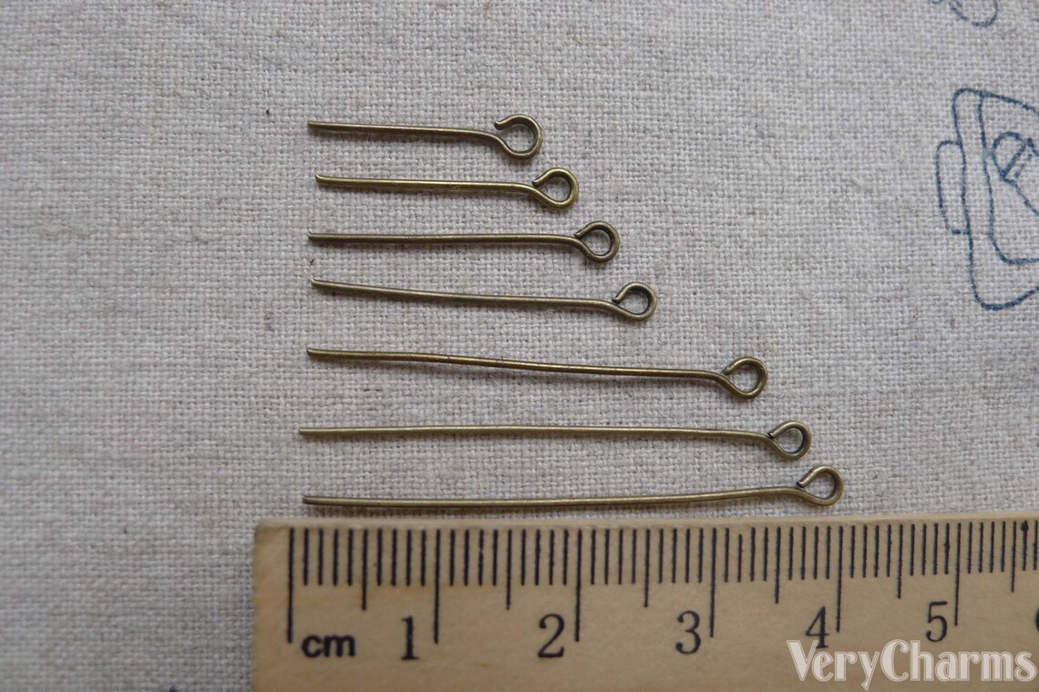 Iron Eye Pins Antique Bronze Finish Various Sizes Available - Etsy