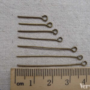 Iron Eye Pins Antique Bronze Finish Various Sizes Available Set of 200 ...