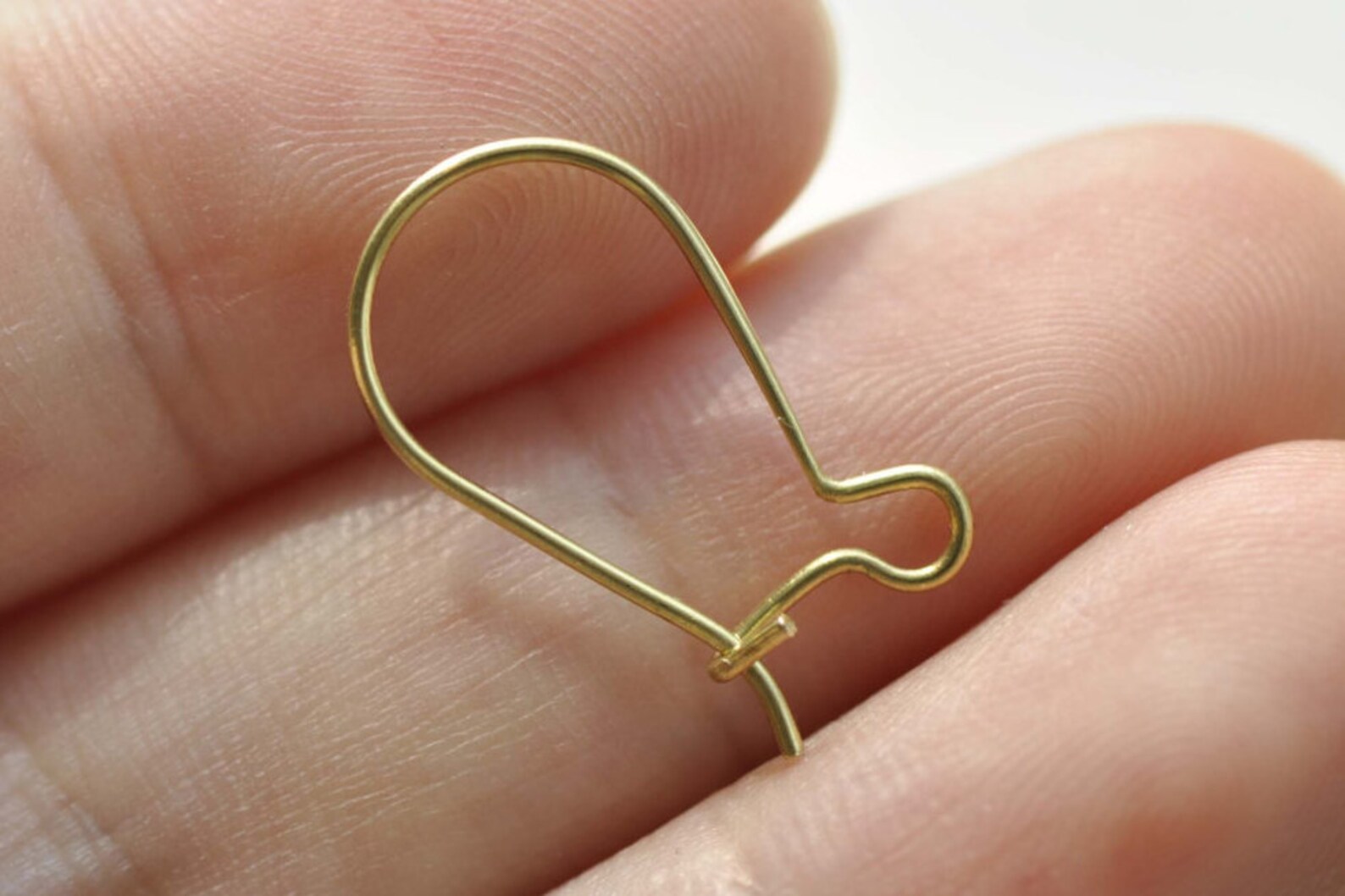 50 Pcs Raw Brass Kidney Earwire Earring Components 19mm A8739 | Etsy