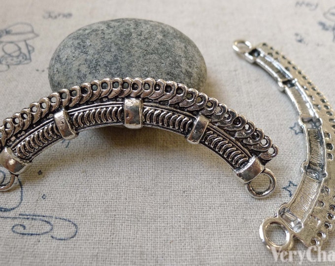 Curved Connector Bar With Three Loops 2pc Choose From Copper, Oxidized ...