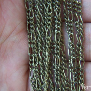 16ft (5m) of Antique Bronze Brass Figaro Chain Link 2.5x6mm A2023 - Etsy