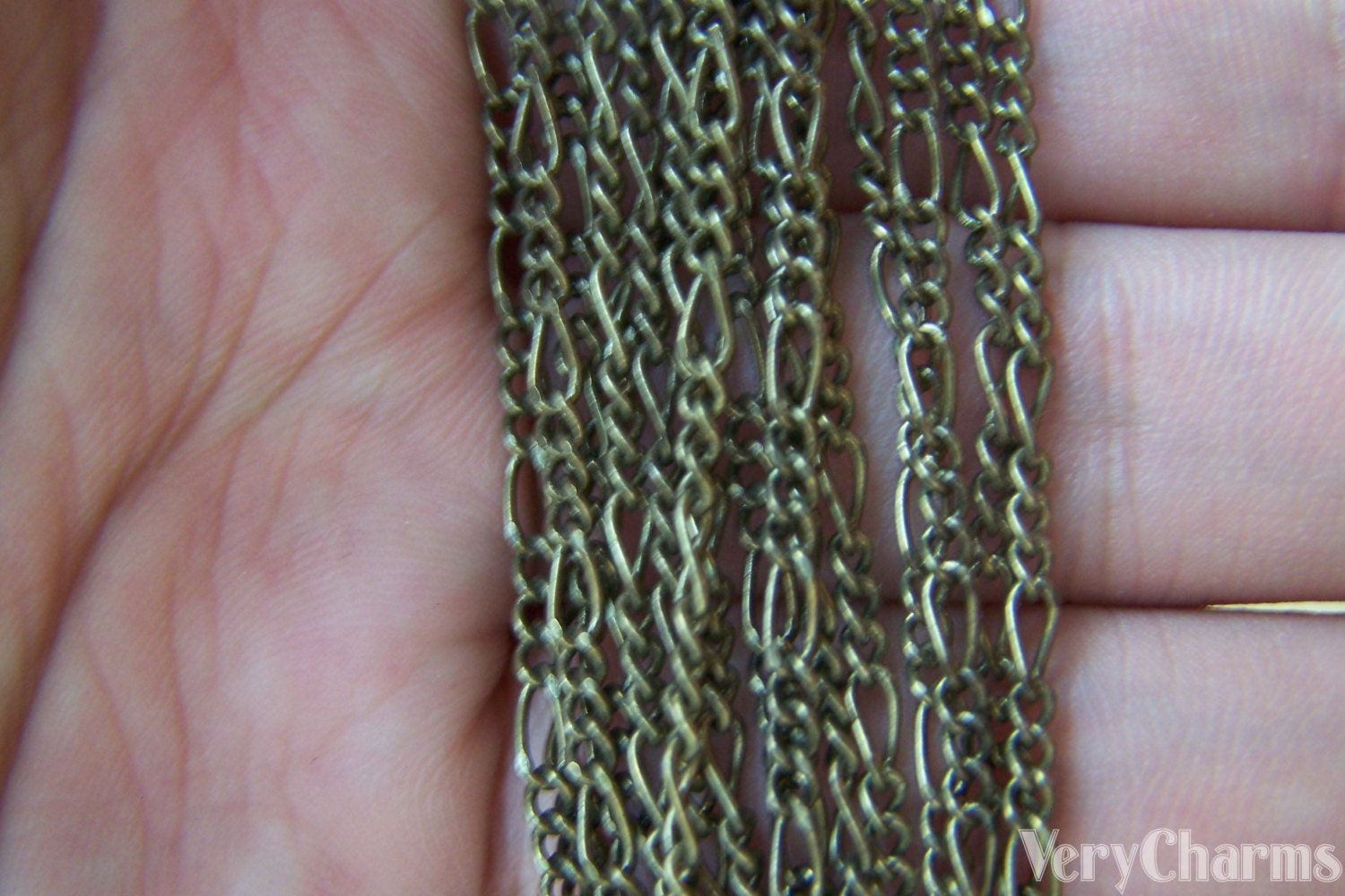 16ft 5m of Antique Bronze Brass Figaro Chain Link 2.5x6mm | Etsy