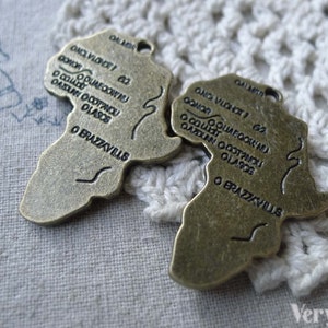 6 Pcs of Antique Bronze Sectional Map Charms 30x37mm A7764 - Etsy