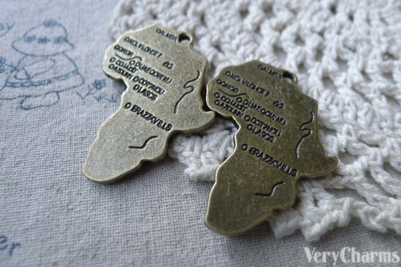 6 Pcs of Antique Bronze Sectional Map Charms 30x37mm A7764 - Etsy