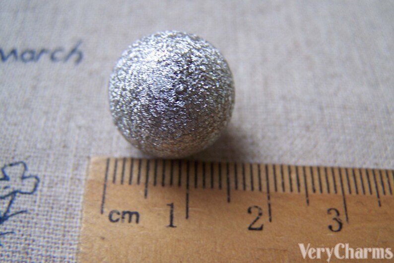 10 Pcs Silver Plated Sand Star Dust Beads Texured Beads 16mm A3867 - Etsy