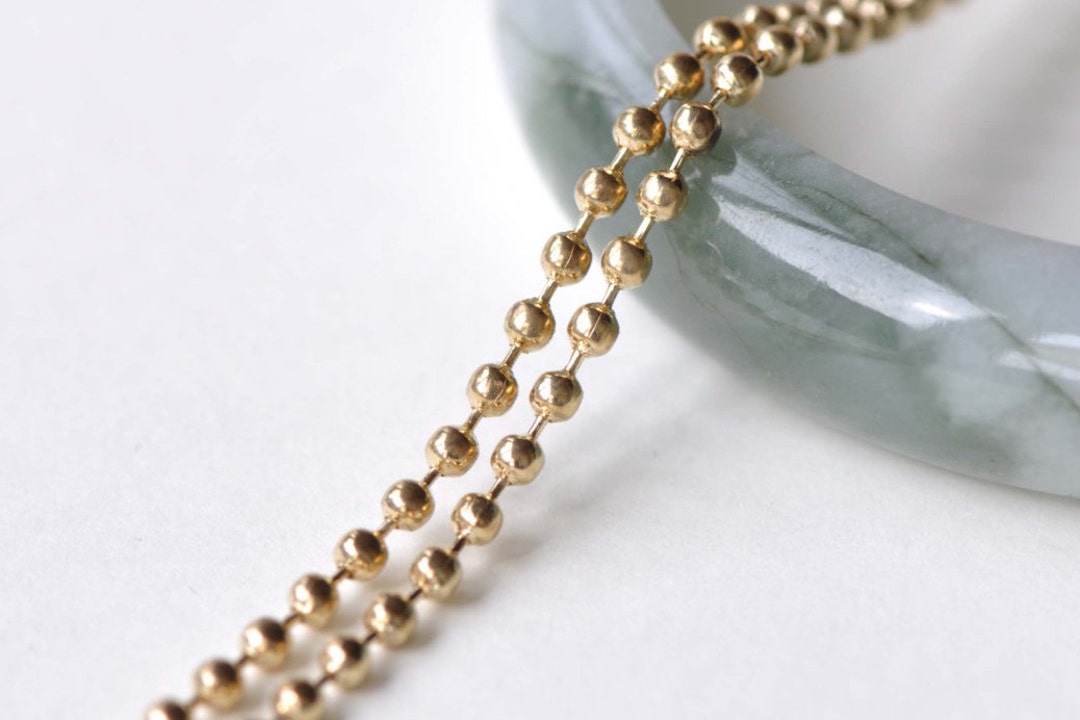 16ft (5m) KC Light Gold Iron Ball Chain 2.4mm A8308 - Etsy