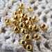 100 Pcs Gold Finish Smooth Round Iron Metallic Beads Ball Size 4mm ...