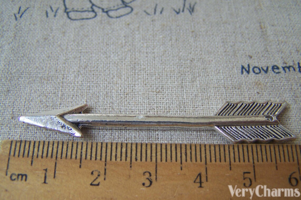 Antique Silver Arrow Pendant Charms 11x63mm Set of 6 A4247 - Etsy
