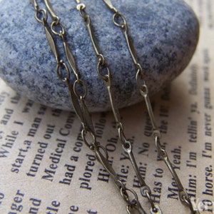 6.6 Ft (2m) Fancy Bar Chain Antique Bronze Brass Diamond Link A2017 - Etsy