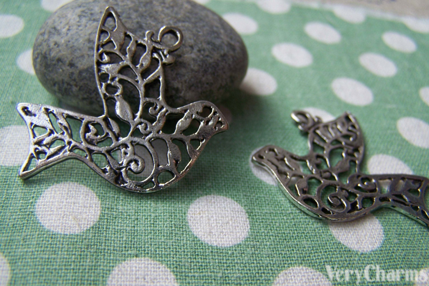 Filigree Branch Dove Antique Silver Swirl Peace Bird Pigeon - Etsy