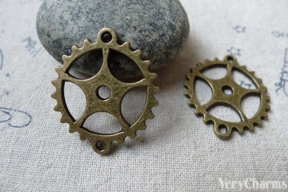 Gear Wheel Connectors Antique Bronze Mechanical Watch Parts | Etsy