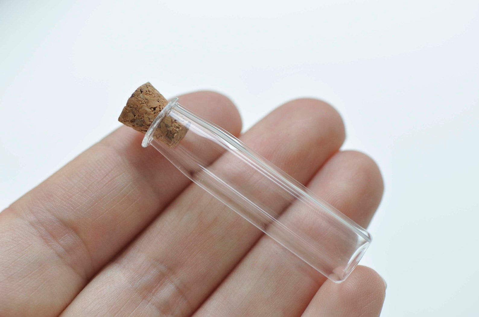 Clear Glass Flat Square Bottles Long Empty Star Shaped Vials Container ...
