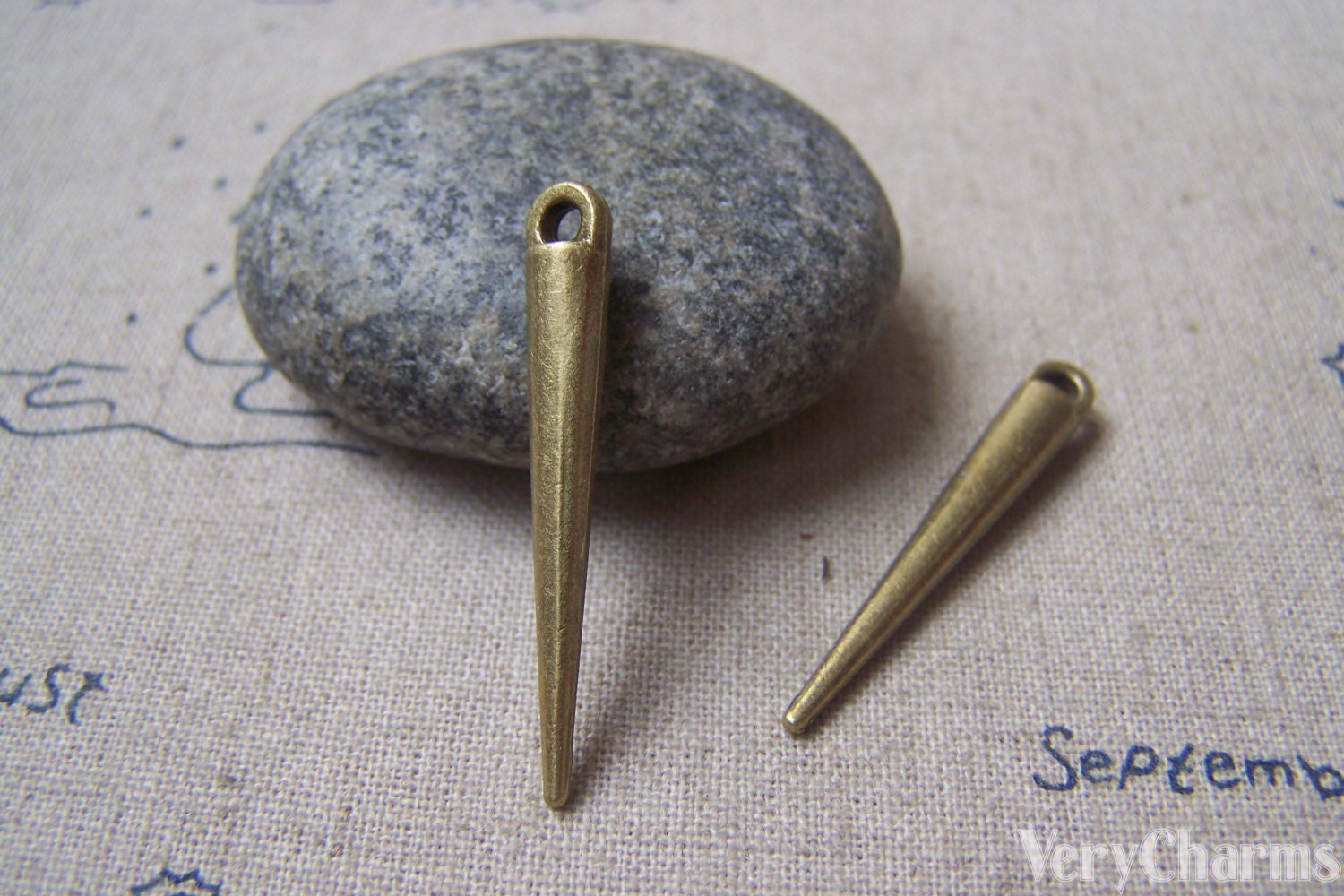 20 Pcs of Antique Bronze Lovely Pin Spikes Charms 5x34mm A4762 | Etsy