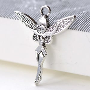Small Fairy Charms Antique Silver Pendants 24x29mm Set of 10 A8118 - Etsy