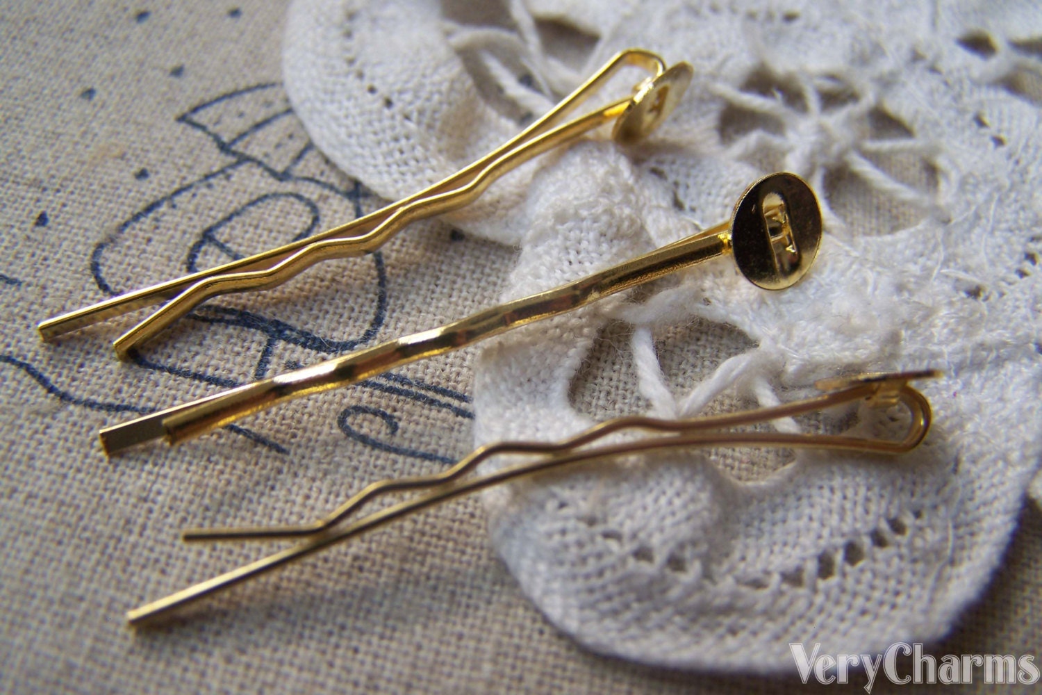 Gold Bobby Pin Wavy Hair Clips Accessories 44mm Set of 50 Pcs | Etsy