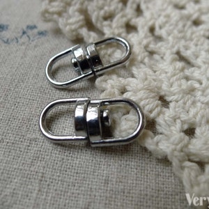 20 Pcs Chrome Color Swivel Key Ring Connector Clasps Double Loops ...