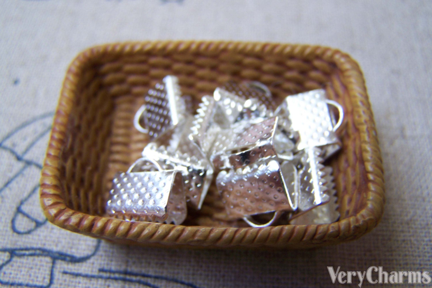 Silver Ribbon Ends Clamps Fasteners Clasps 10mm Set of 50 Pcs - Etsy