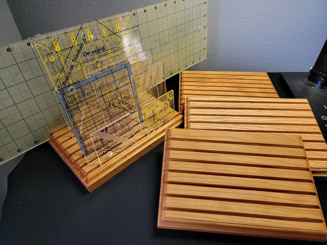 Table Top 7-9 Hardwood Ruler/template Racks for STANDARD Rulers - Etsy