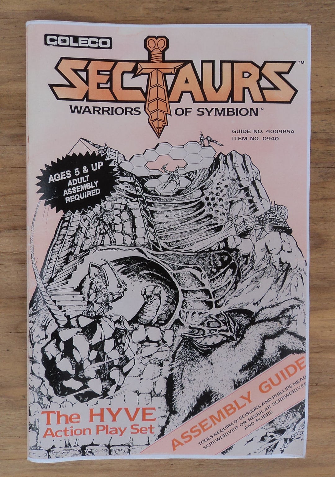 Sectaurs the Hive Playset Instruction Manual High Quality Reproduction ...