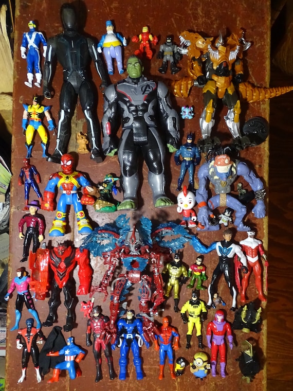 Marvel X Men Superheroes Action Figure and Accessory Lot Spiderman Hulk DC Etsy Canada