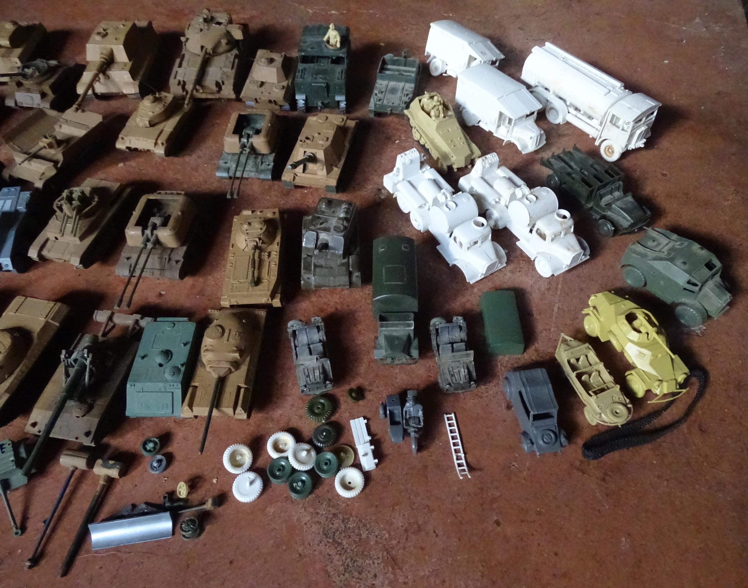 Vintage Aurora WW2 Military Model Vehicle Lot Collection Made in ...