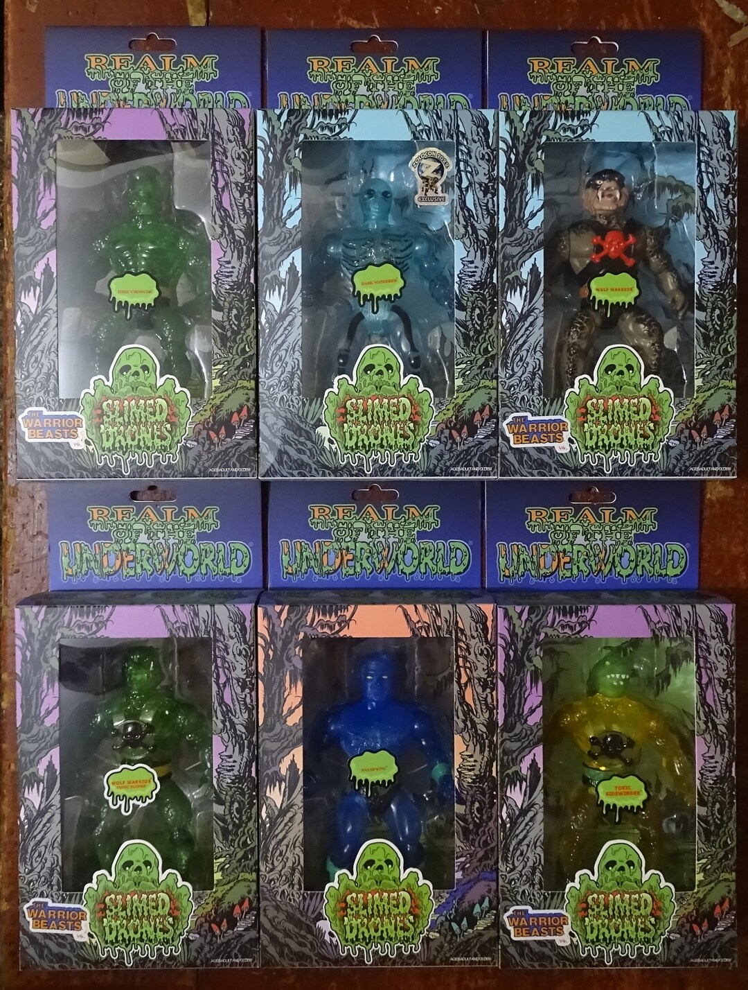 Slimed Drones Wave 2 Lot Toxic Sludge Wolf Warrior Dark Wanderer Swamp ...
