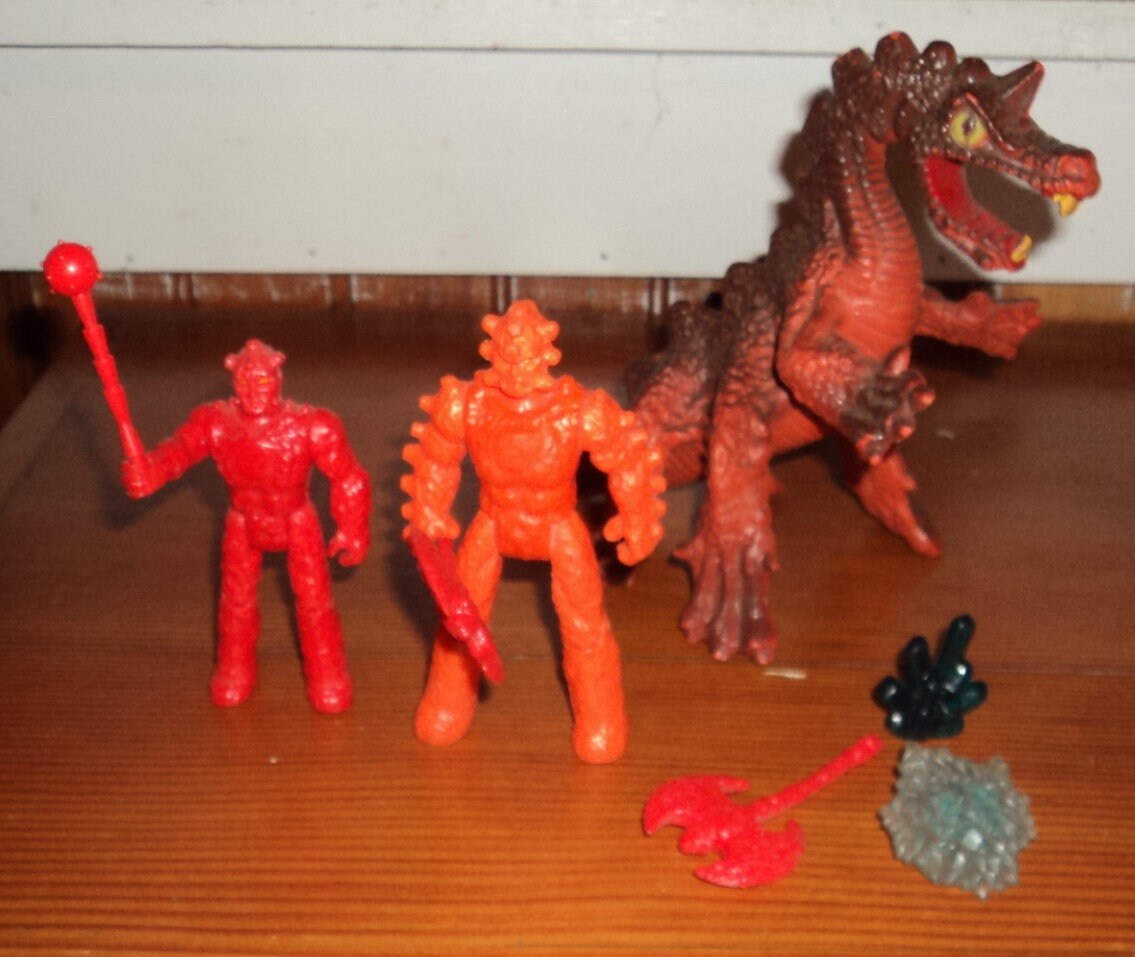Remco Crystar 1982 Lava Dragon Magma Man and More Retro 80s Toys Action ...