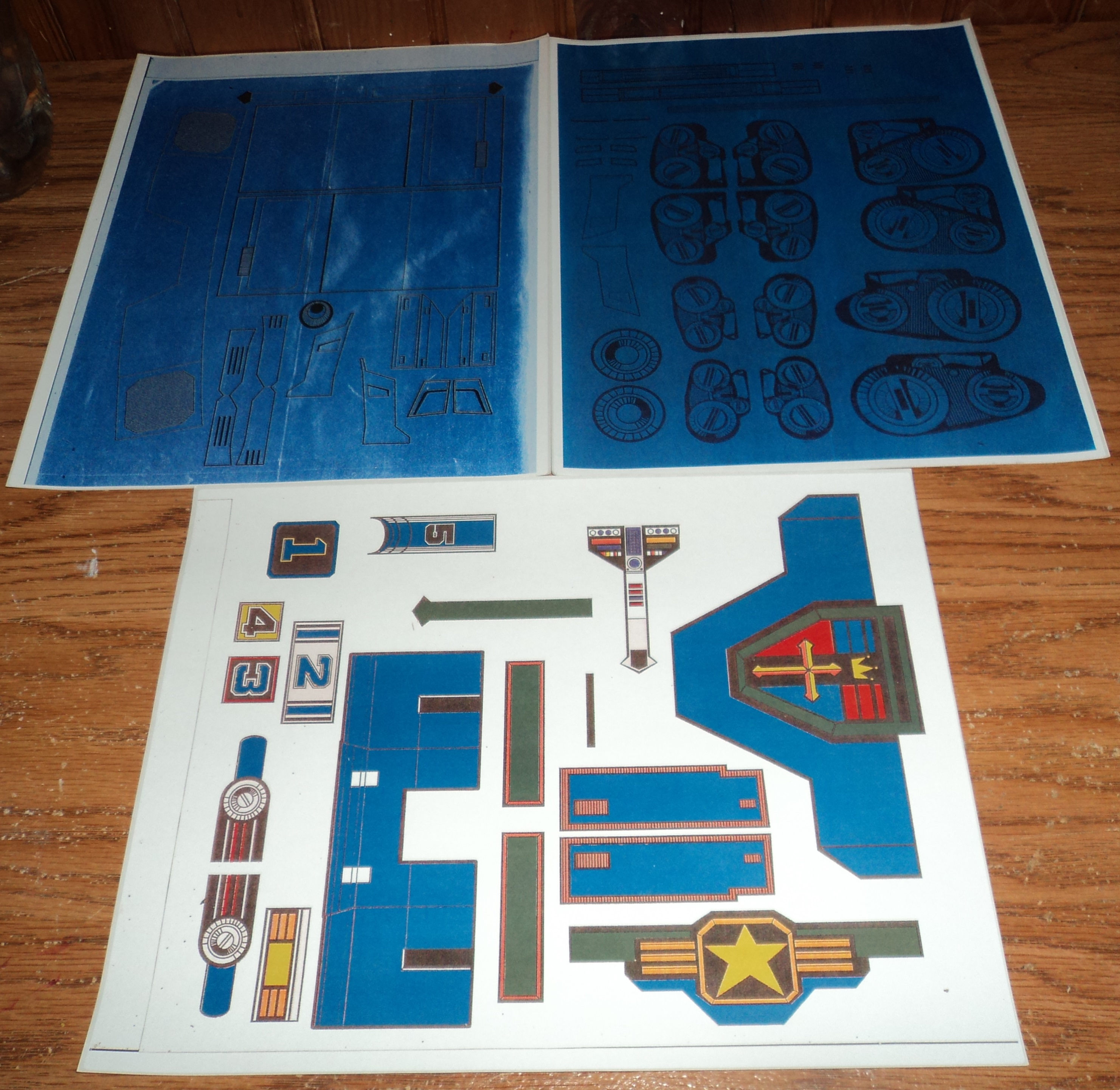 LJN Giant Commander Jumbo Voltron Lionbot Sticker Sheets Reproduction ...
