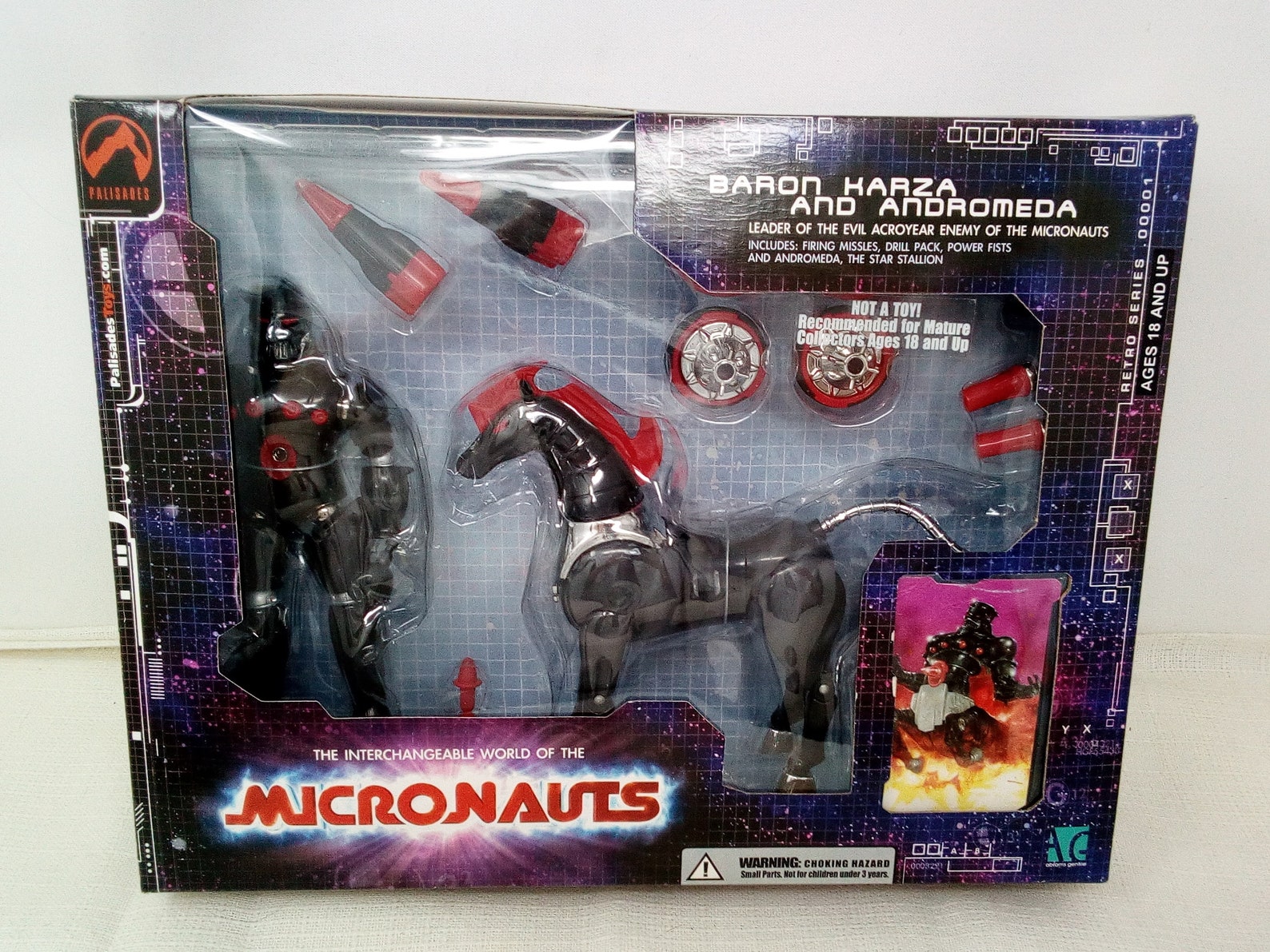 Micronauts Retro Series Baron Karza and Andromeda Palisades Toys 2002 ...