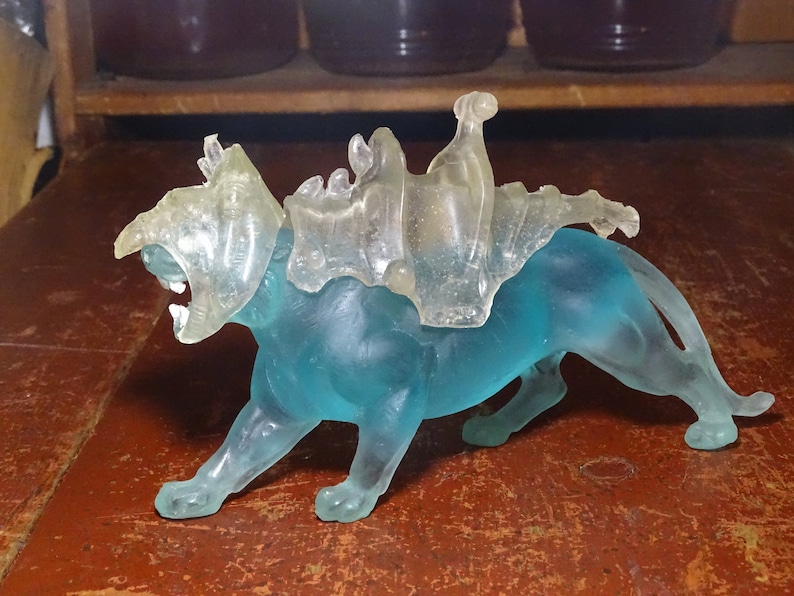 Translucent Blue Ice Battle Cat MOTU KO Thundercats Knock off Vintage ...