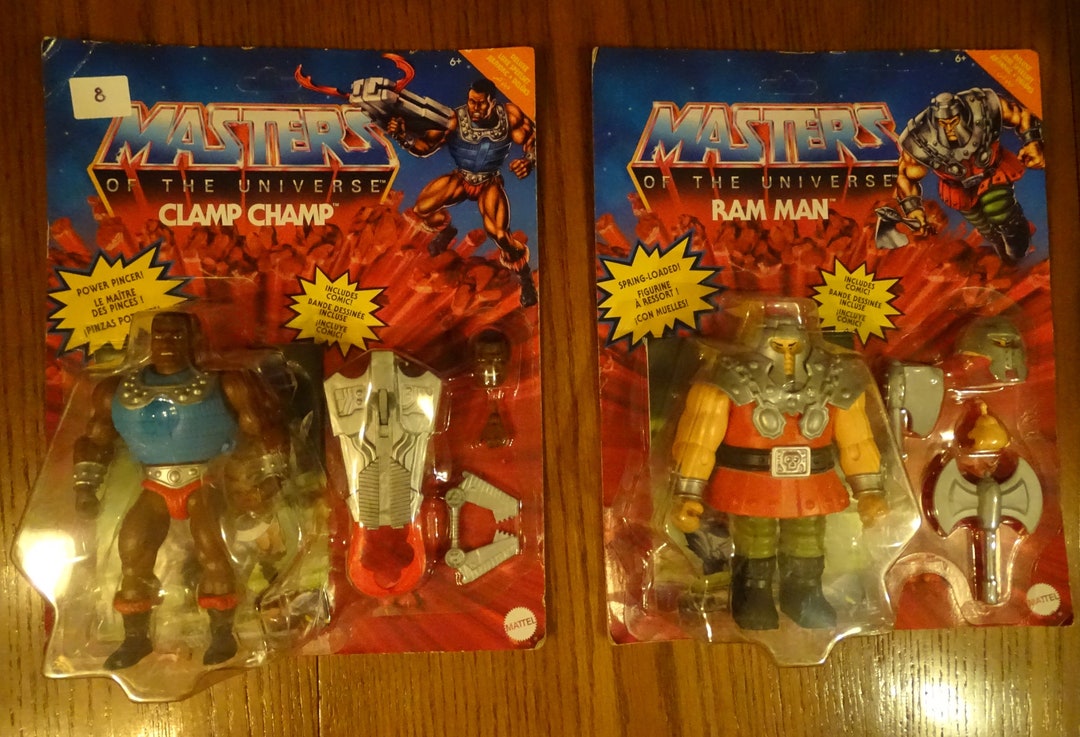 MOTU Origins Clamp Champ Ram Man Lot Masters of the Universe Mattel He ...