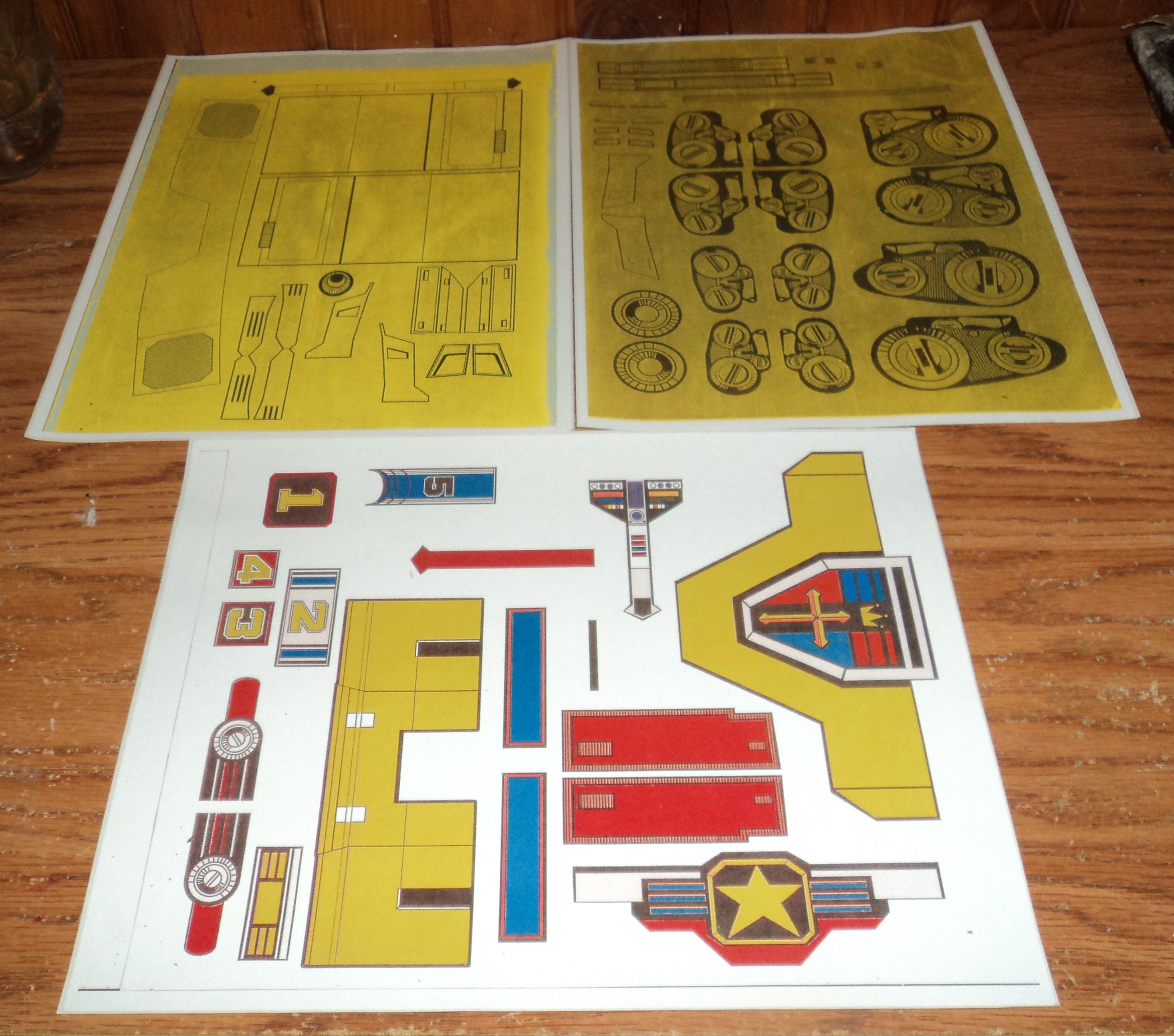 LJN Giant Commander Jumbo Voltron Lionbot Sticker Sheets Reproduction ...