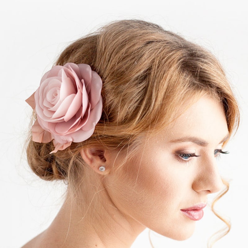 Rose Flower Hair Clip - Etsy
