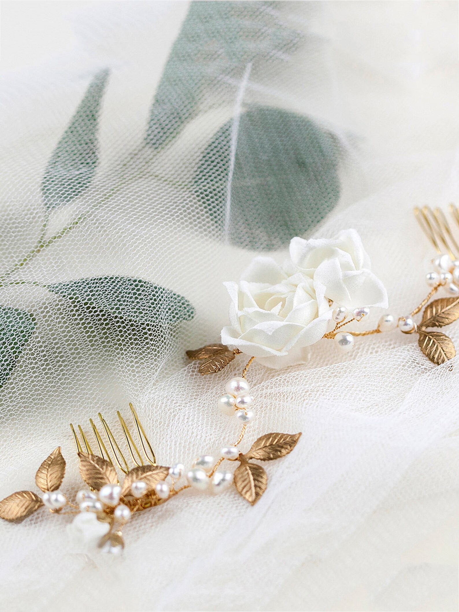 Rose Bridal Headpiece Wedding Brass Headpiece Gold Hair - Etsy