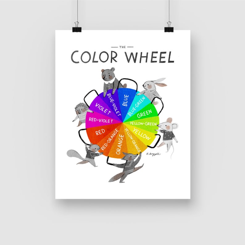 The Color Wheel Print - Downloadable Print - Kids Room, Classroom ...