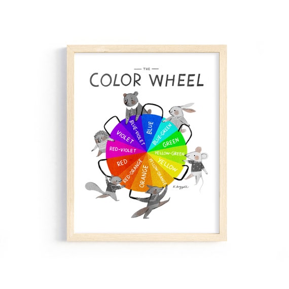 The Color Wheel Print Downloadable Print Kids Room | Etsy