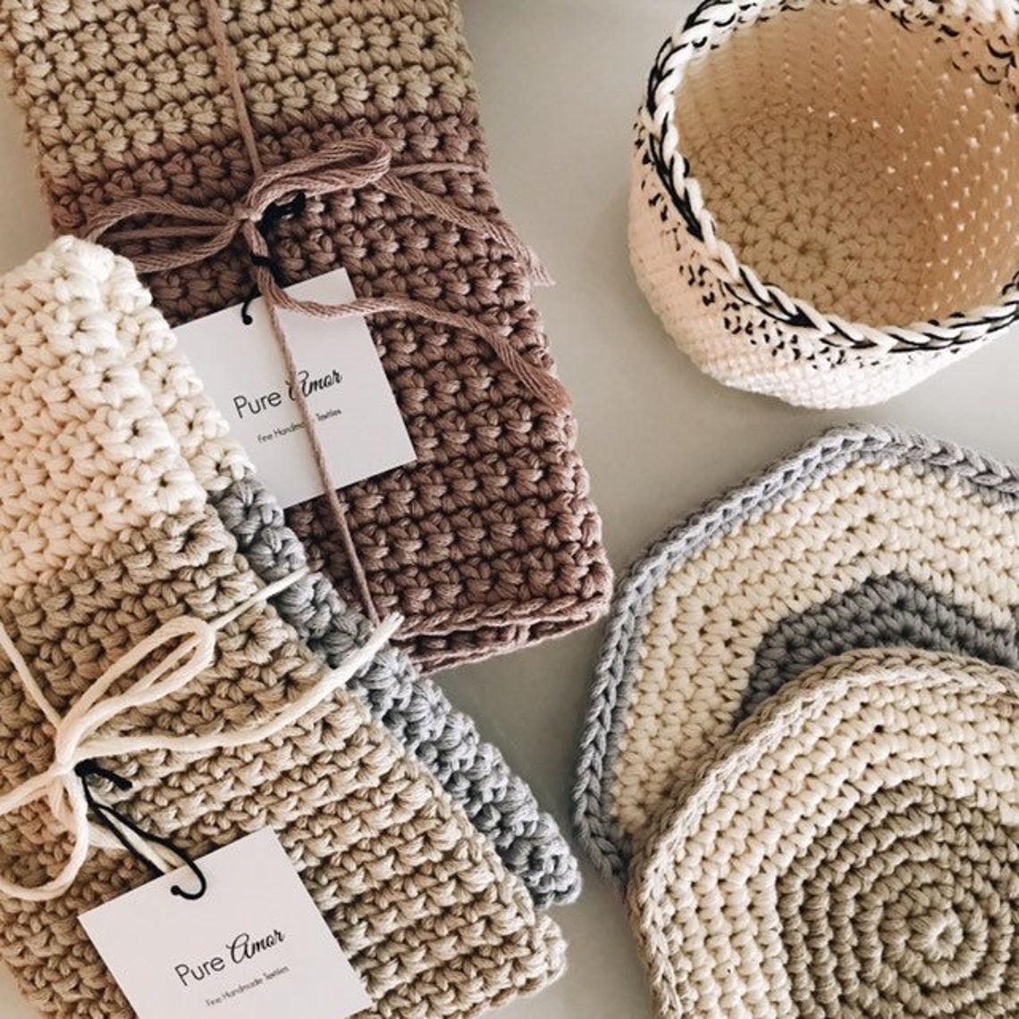 Small Color Tipped Planter Basket the Eco Collection - Etsy