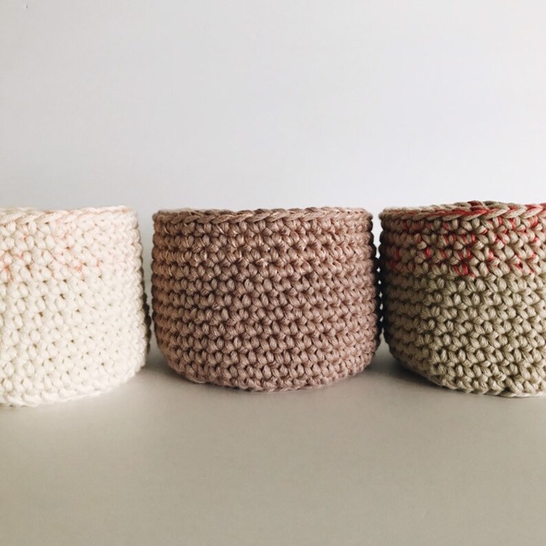 Small Color Tipped Planter Basket the Eco Collection - Etsy