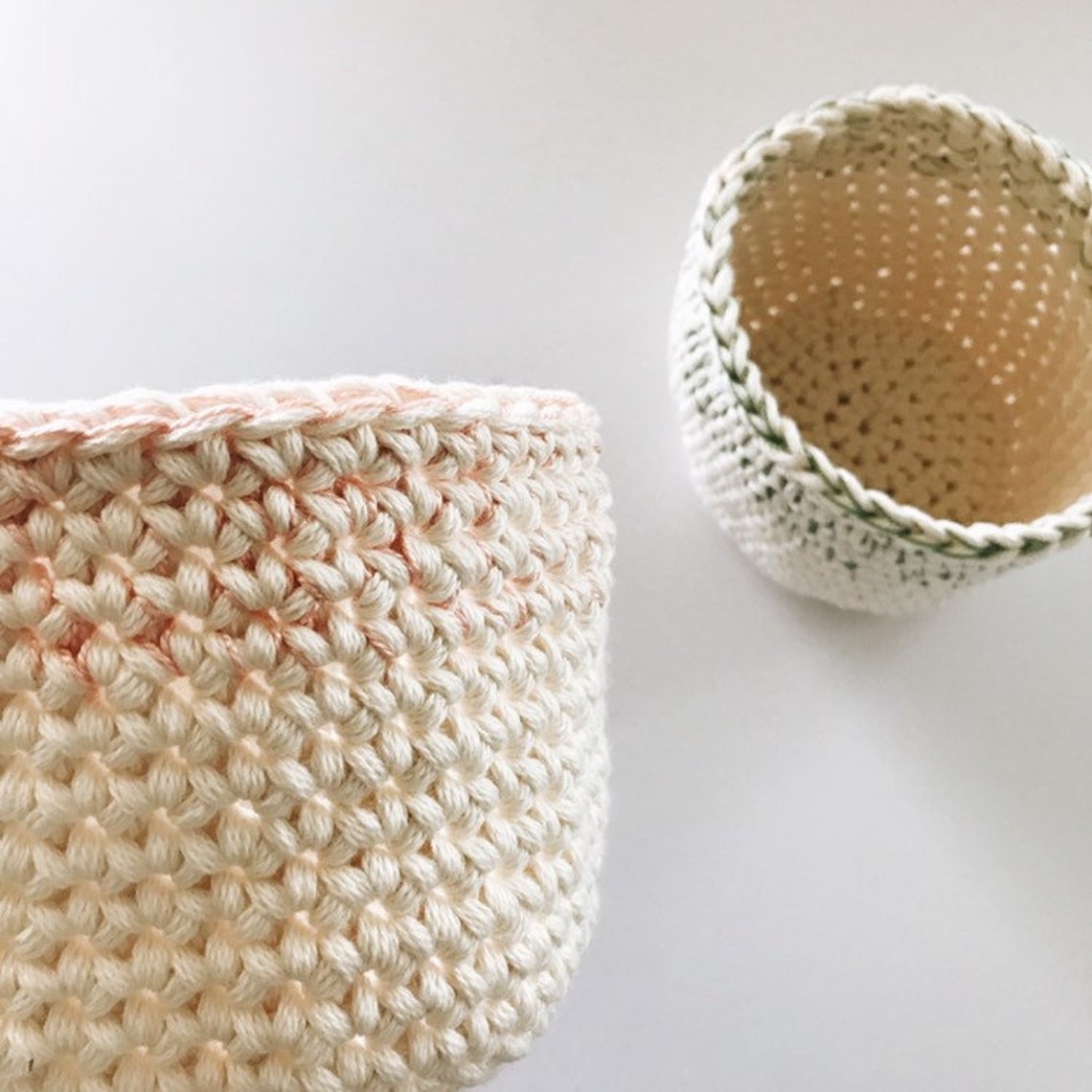 Small Color Tipped Planter Basket the Eco Collection - Etsy