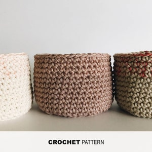 CROCHET PATTERN Color Tipped Planter Basket the Eco - Etsy