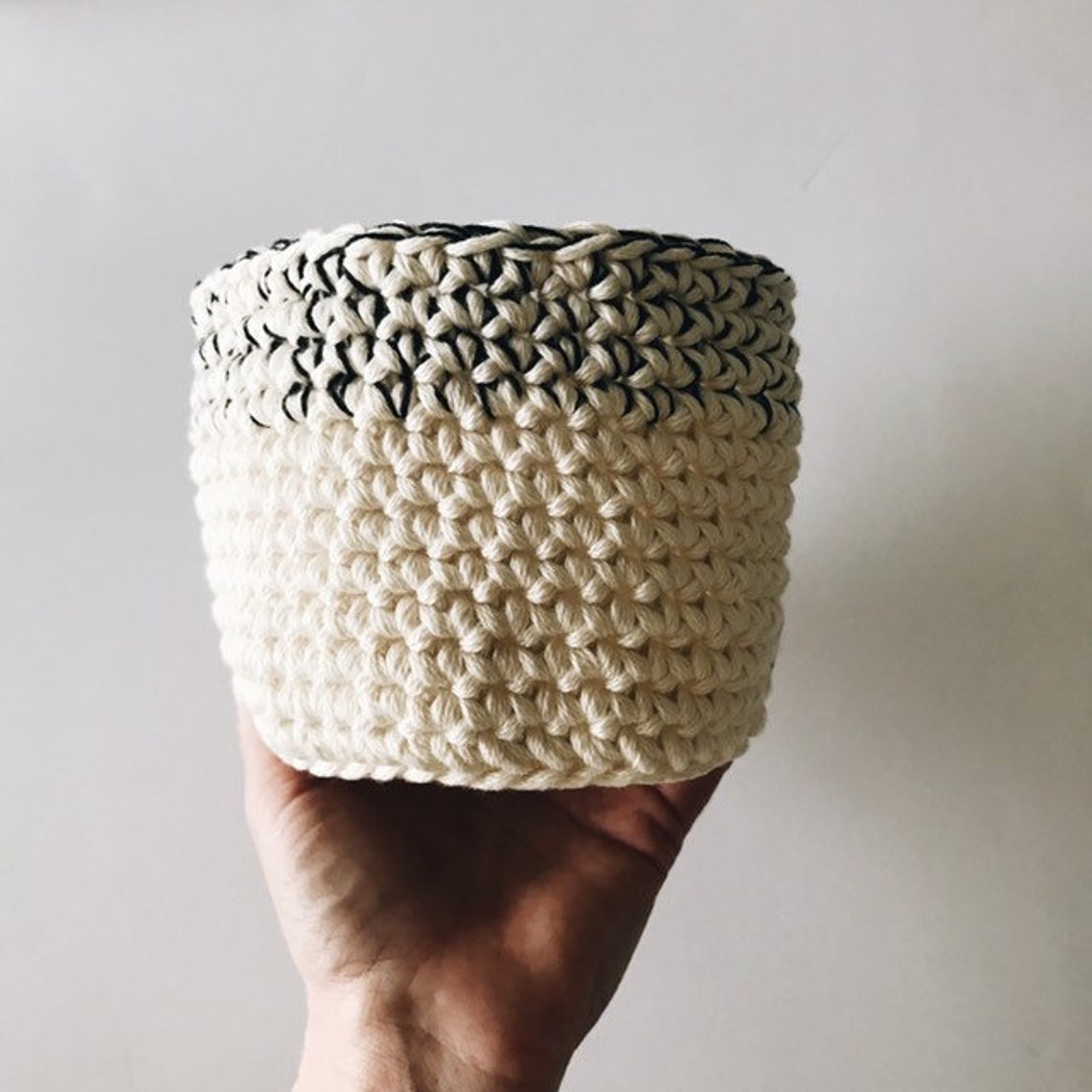 Small Color Tipped Planter Basket the Eco Collection - Etsy