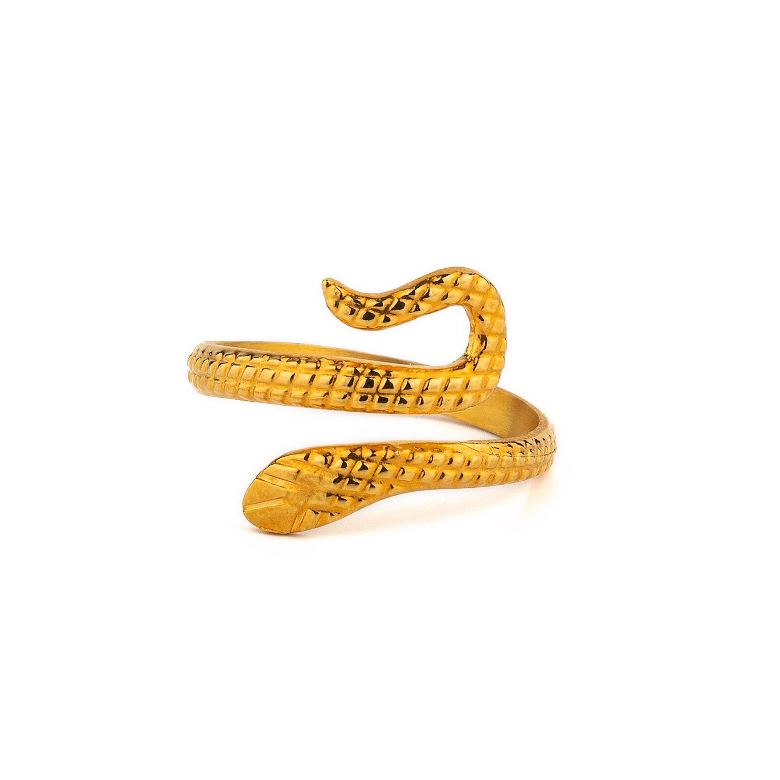 Gold Plated Simple Snake Ring Animal Ring Serpent Wrap Ring - Etsy